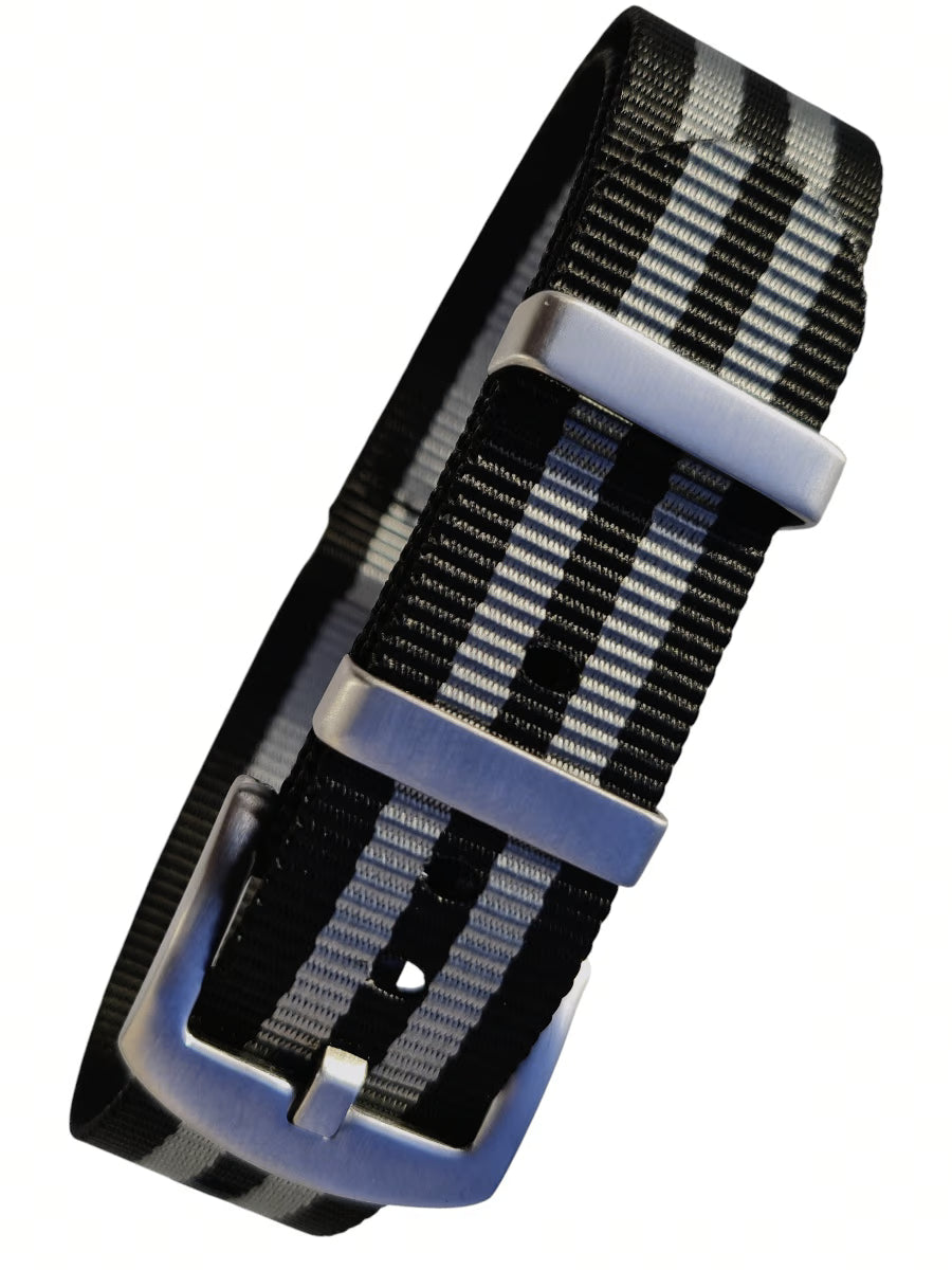 Nato Strap - grau schwarz - James Bond – NATO STRAP SHOP