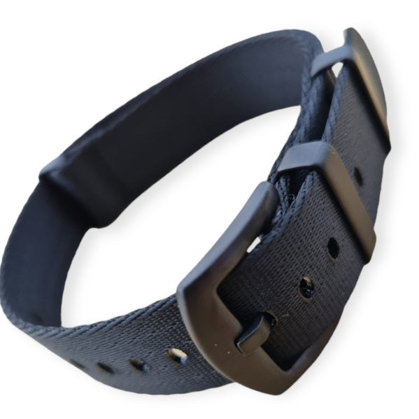 Nato Strap - Farbe schwarz mit PVD Schliesse schwarz – NATO STRAP SHOP